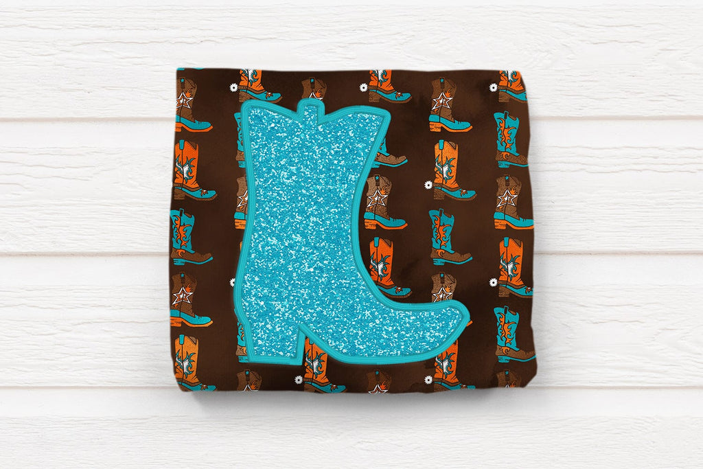 Plain Cowgirl or Cowboy Boot Applique Embroidery - So Fontsy