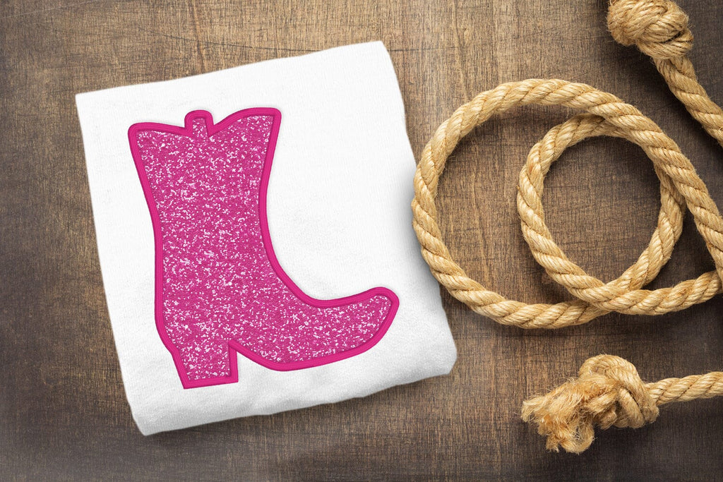 Plain Cowgirl or Cowboy Boot Applique Embroidery - So Fontsy