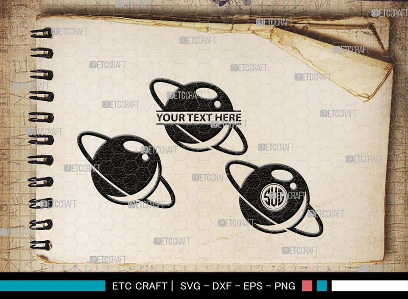 Planet Monogram, Planet Silhouette, Planet SVG, Earth Svg, World Svg ...