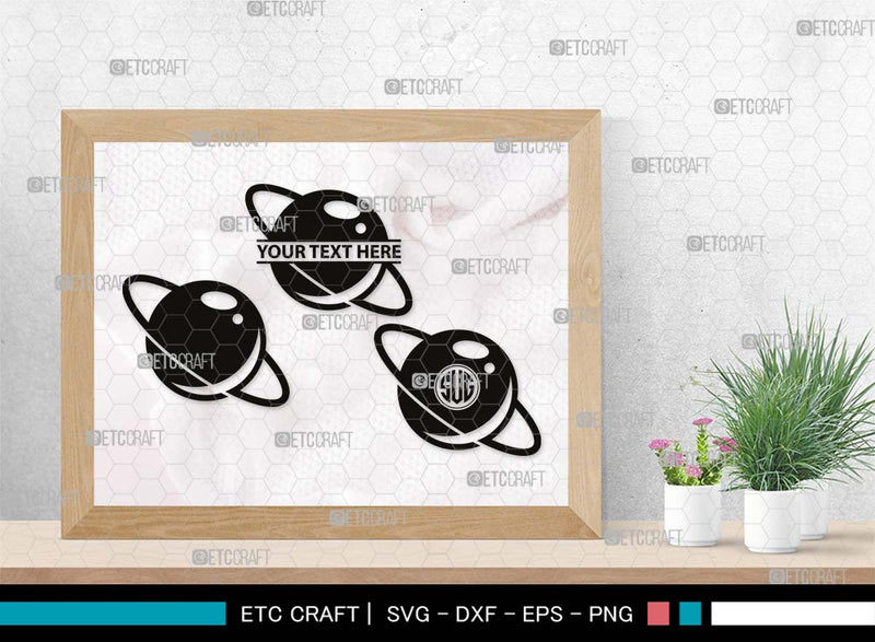 Planet Monogram, Planet Silhouette, Planet SVG, Earth Svg, World Svg ...