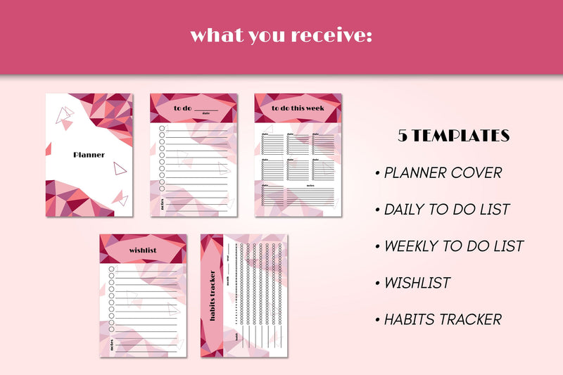 Planner Template Printable A5 Daily Weekly To Do List Page - So Fontsy