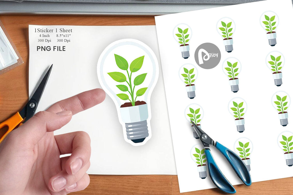 Plant Bulb Sticker - So Fontsy
