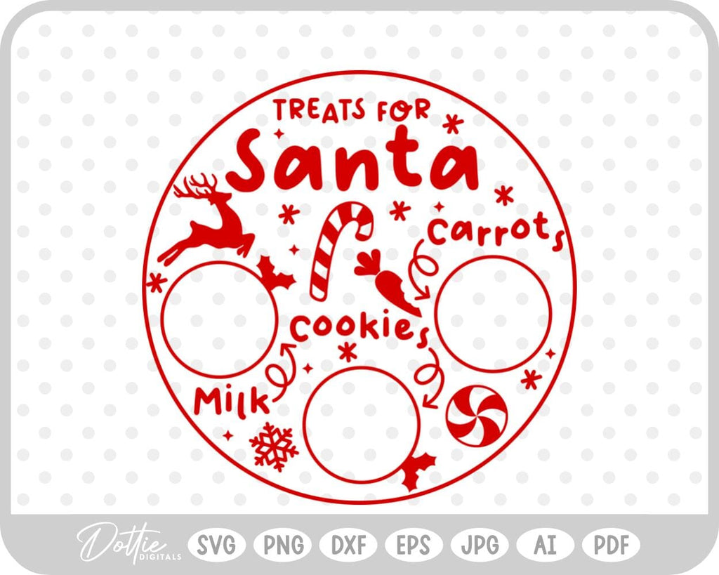 Plate For Santa Christmas - So Fontsy