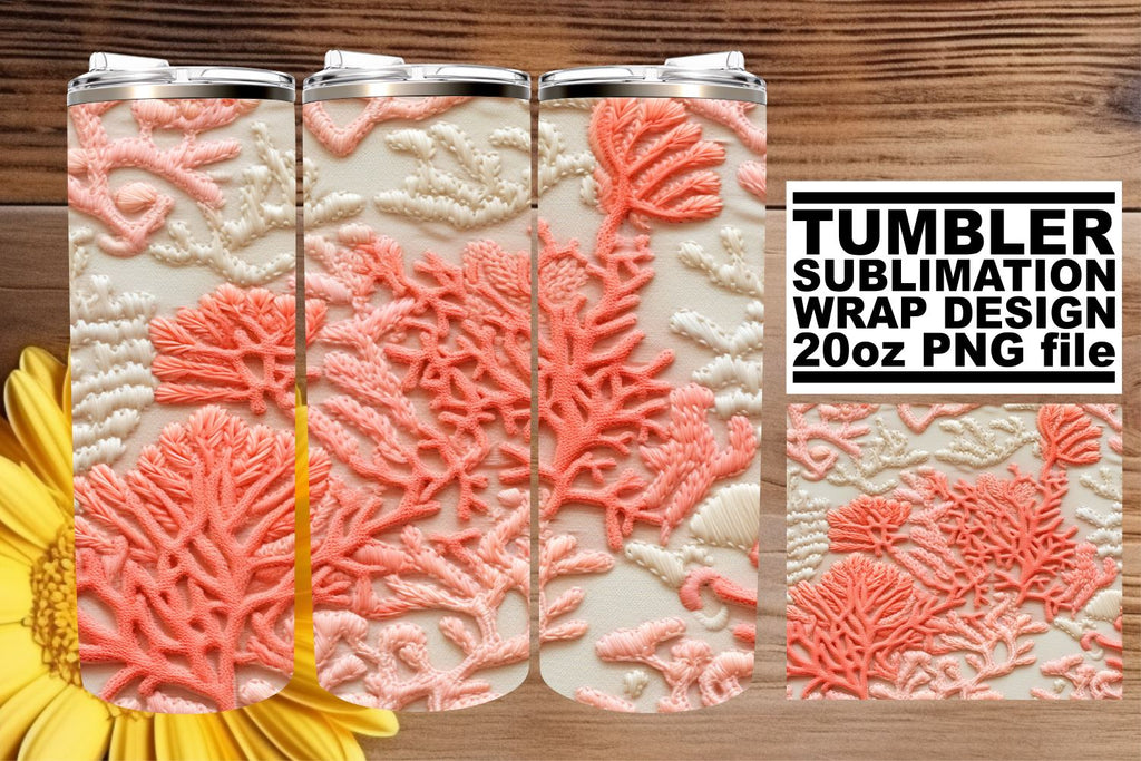 Playful Patterns: 3D Abstract Sublimation Art for Tumbler - So Fontsy