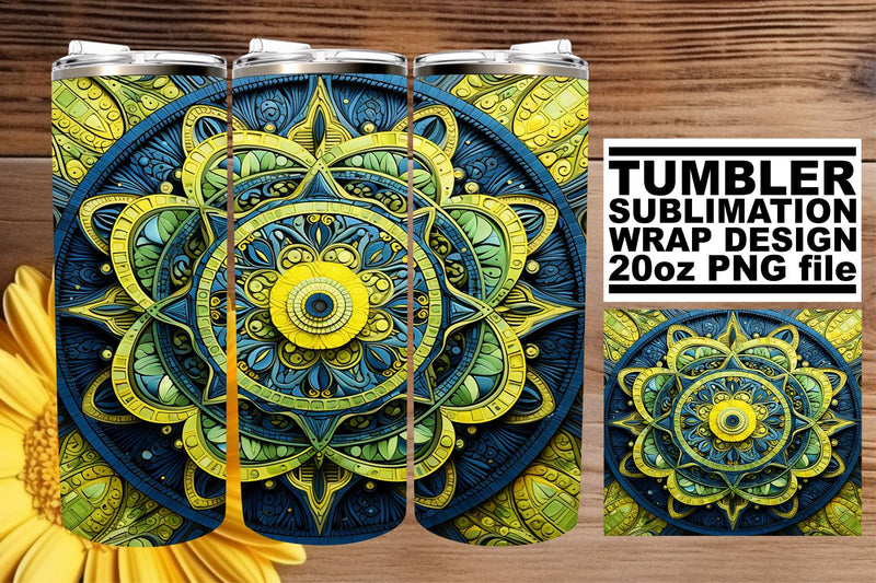 Playful Patterns: 3D Abstract Sublimation Art for Tumbler - So Fontsy