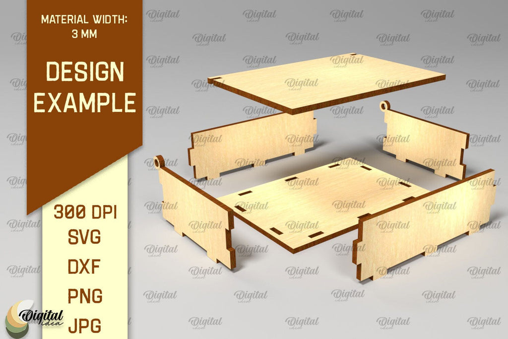 Playing Card Holder SVG. Box for Poker Cards Laser Cut. Tarot Card Box ...