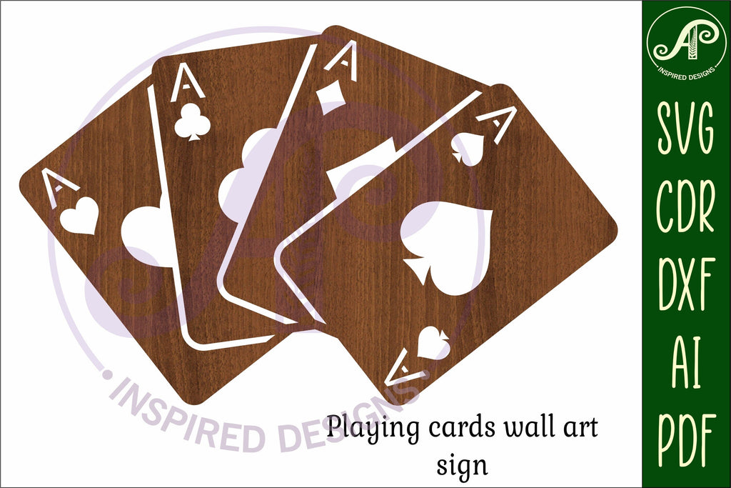 Playing cards sign svg laser cut file - So Fontsy