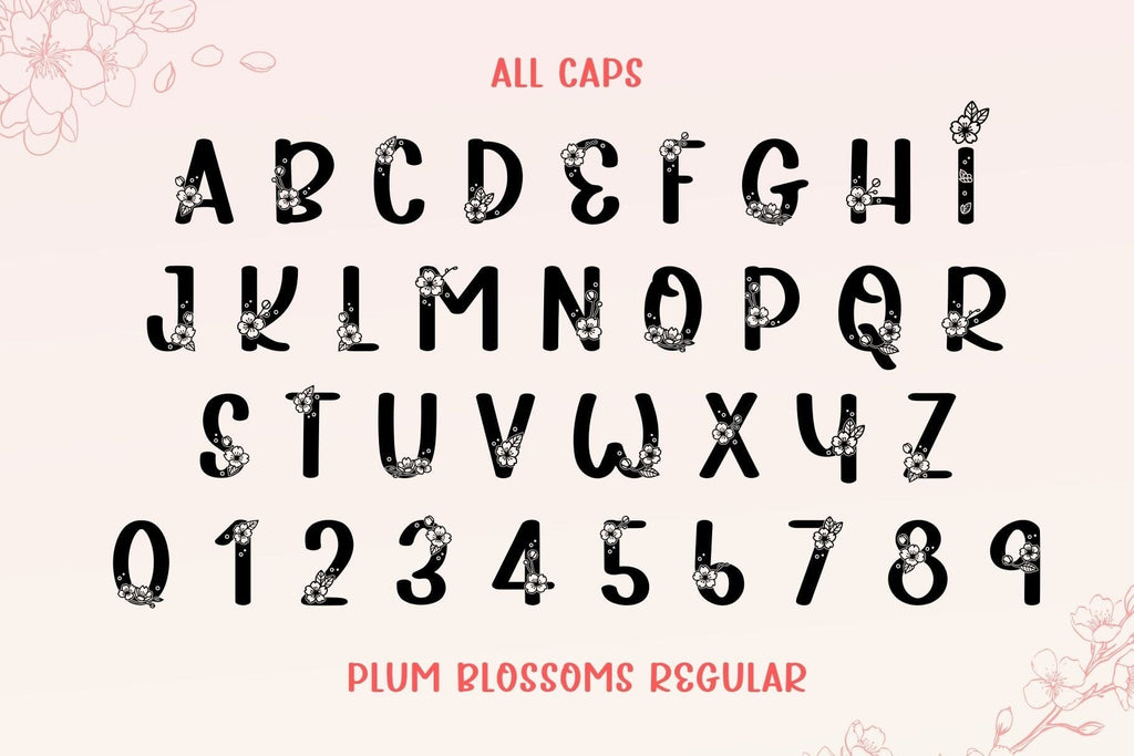 Plum Blossoms Font Duo - So Fontsy