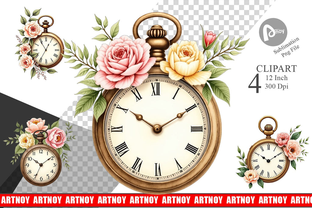 Pocket Watch Clipart - So Fontsy