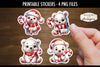 Polar Bears with Candy Canes Printable Stickers | 4 PNG Stickers - So ...