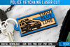 Police Keychain Laser Cut | Police Sign | Keyring SVG Design | Police ...