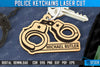 Police Keychain Laser Cut | Police Sign | Keyring SVG Design | Police ...