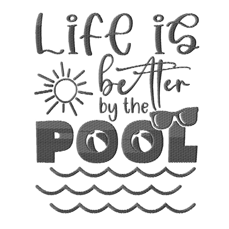 Pool Embroidery Designs Bundle - 6 Designs, Pool Quotes Embroidery ...