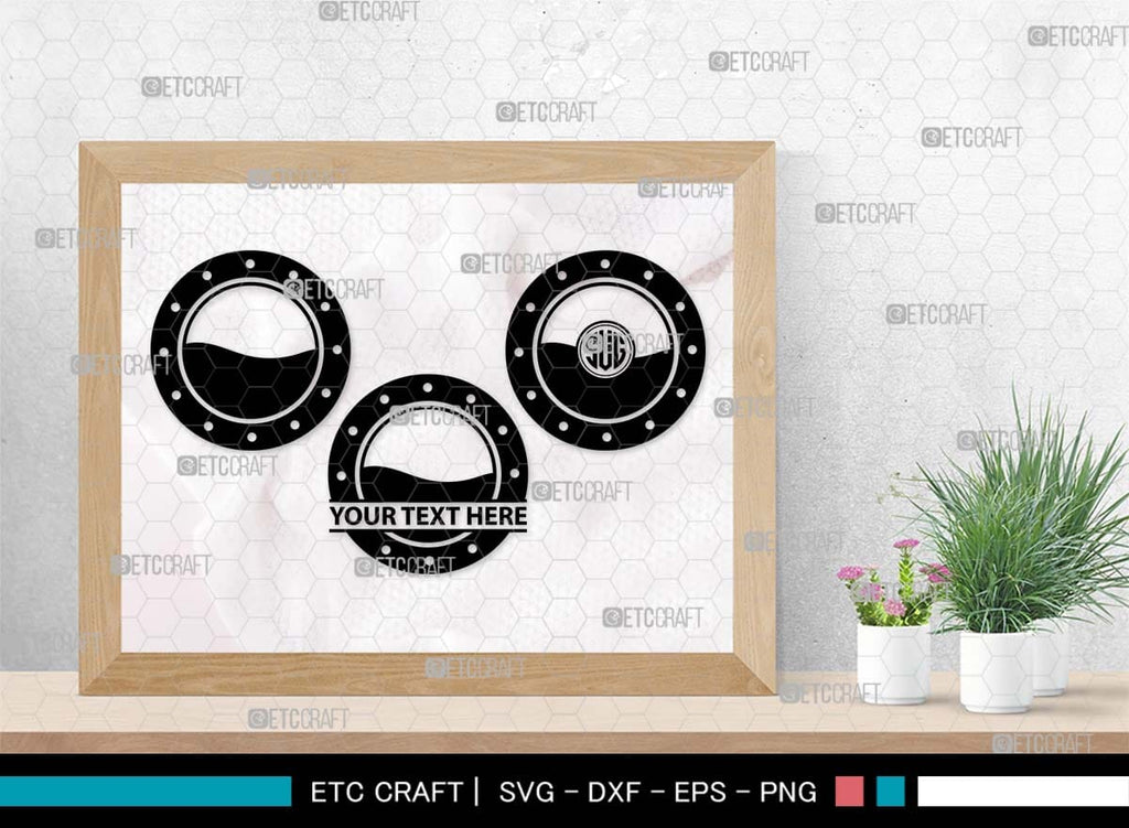 Porthole Monogram, Porthole Silhouette, Porthole SVG, Cruise Svg ...