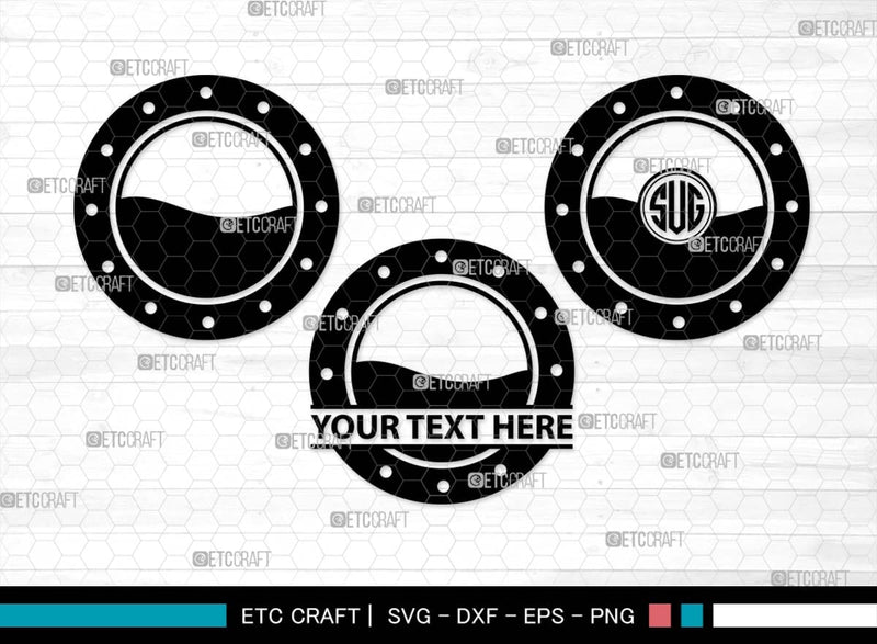 Porthole Monogram, Porthole Silhouette, Porthole SVG, Cruise Svg ...