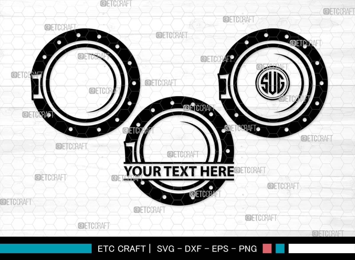 Porthole Monogram, Porthole Silhouette, Porthole SVG, Cruise Svg ...