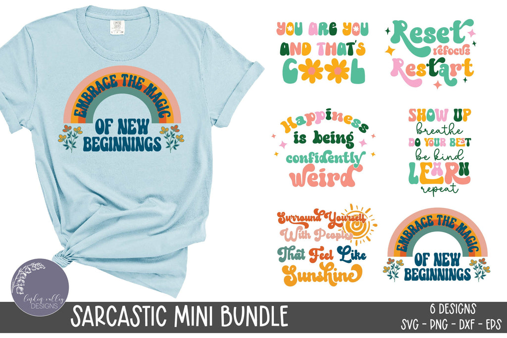 Positive Quote SVG Bundle-Retro Quote SVG Bundle - So Fontsy