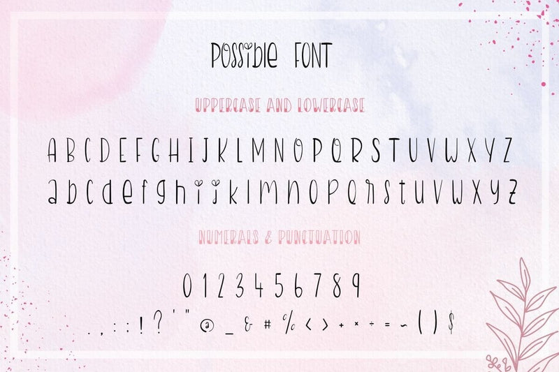 Possible - Handwriting Font - So Fontsy