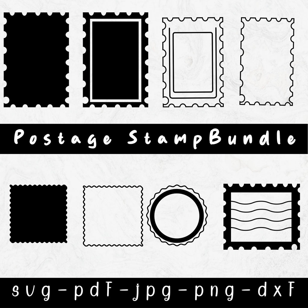Postage Stamp SVG, Post Svg, Frame Clipart, Mail SVG, Blank Stamp ...