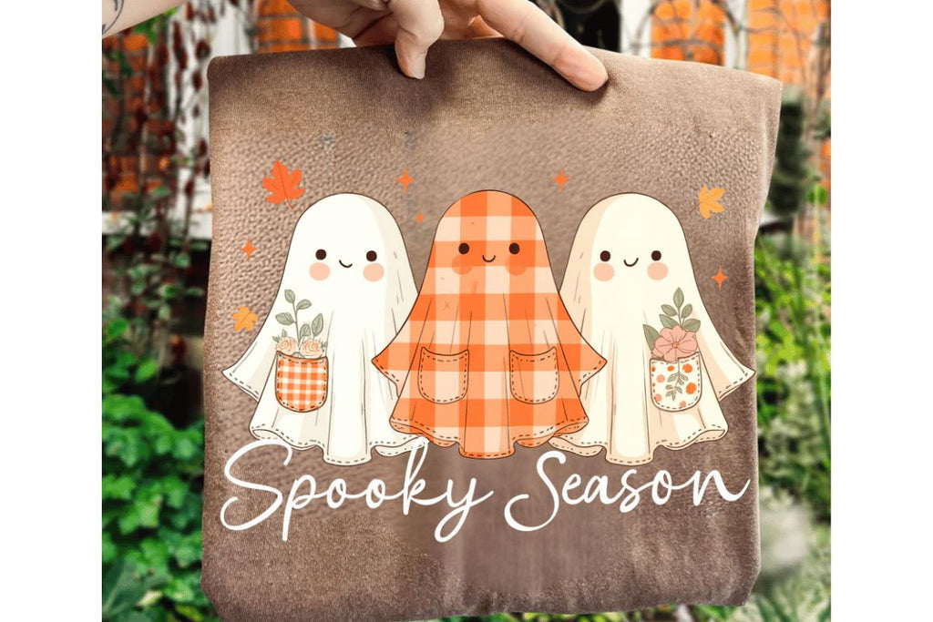 Preppy Floral Ghost Png, Floral Ghost Patchwork png, Spooky Season Png ...