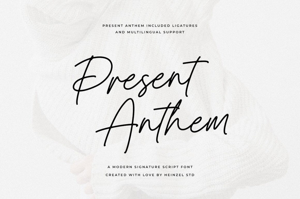 Present Anthem Signature Font - So Fontsy