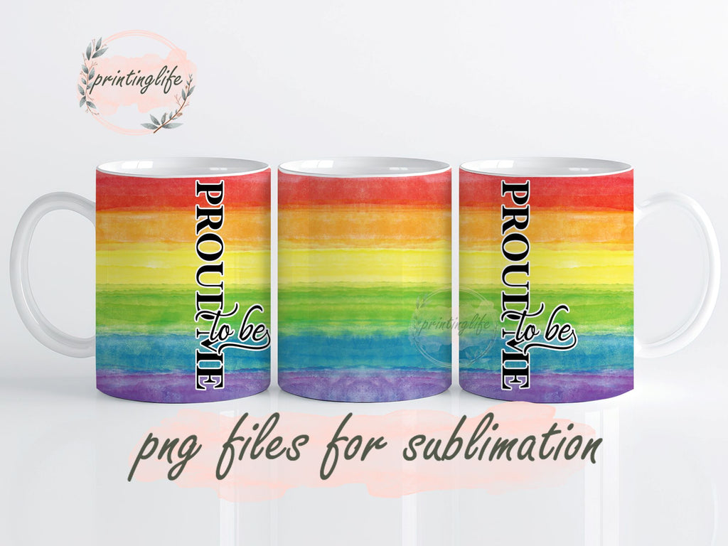 Pride month Mug Wrap Design, Instant Digital Design Download Mug Wrap Design, Mug Design PNG ...