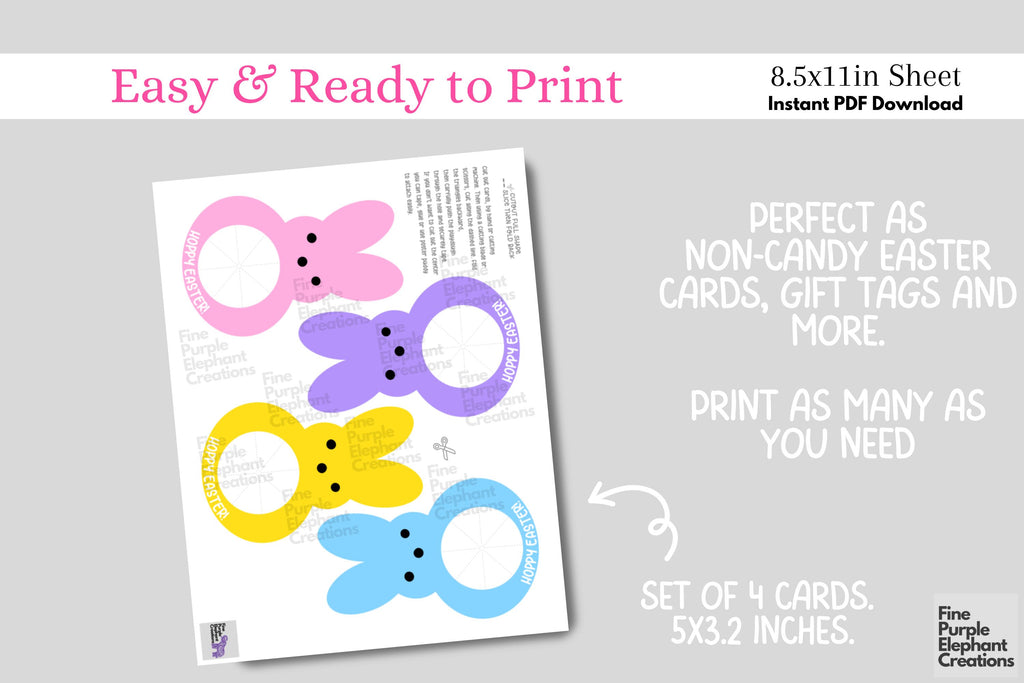 Printable Play Dough Easter Bunny Marshmallow Peeps Digital Paper ...