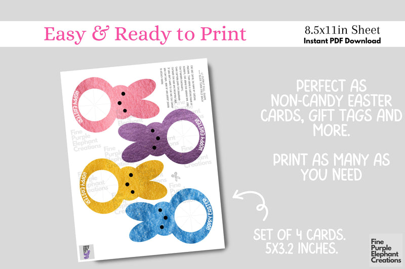 Printable Play Dough Easter Bunny Marshmallow Peeps Texture Digital ...
