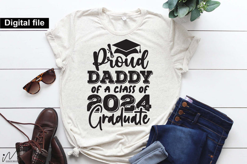 Proud daddy of a class of 2024 graduate svg, Daddy graduation 2024 svg ...