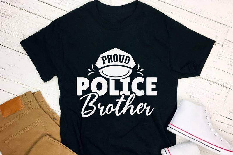 Proud Police Brother, Police Sayings SVG - So Fontsy