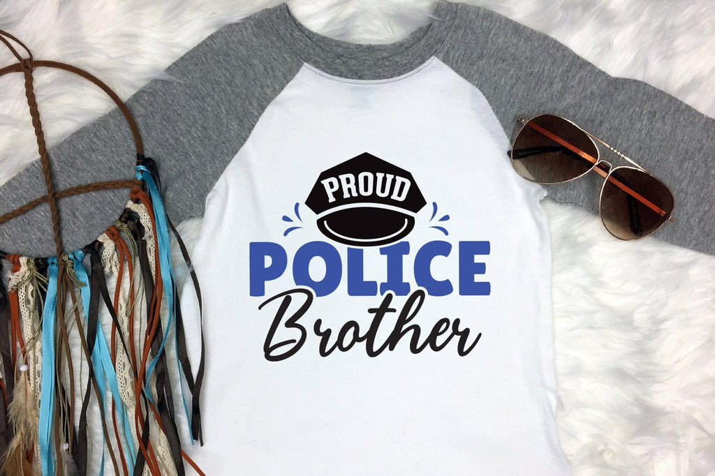 Proud Police Brother, Police Sayings SVG - So Fontsy