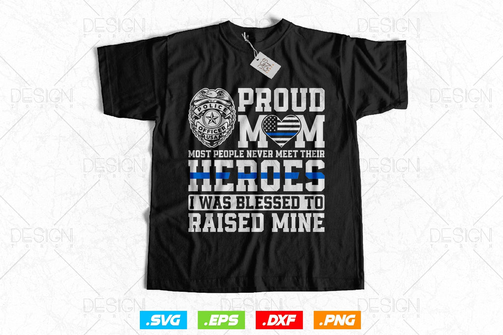 Proud Police Officer Mom Thin Blue Line Svg Png, Police office Svg ...