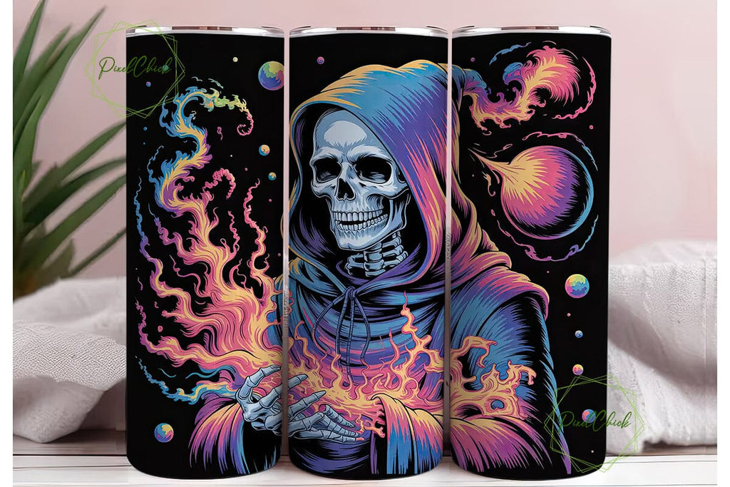 Psychedelic Reaper 20oz Tumbler Wrap - So Fontsy