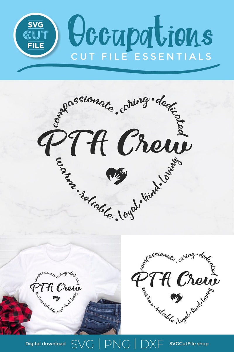 PTA svg, PTA crew, PTA tribe, Parent Teacher association - So Fontsy