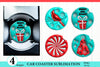 Puff Car Coaster PNG. 3D Inflated Christmas Sublimation - So Fontsy