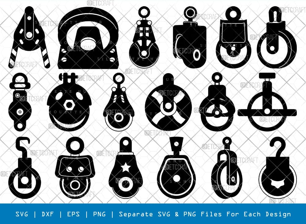 Pulleys Svg Cricut Cut Files Png Bundle, SB01112 - So Fontsy