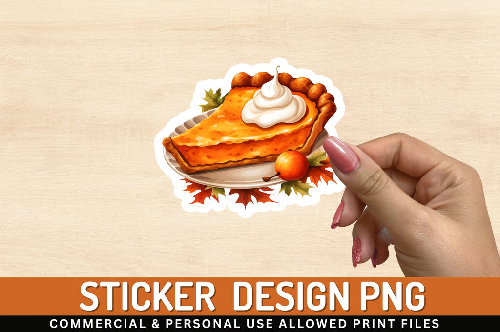 Pumpkin pie Sticker Design - So Fontsy