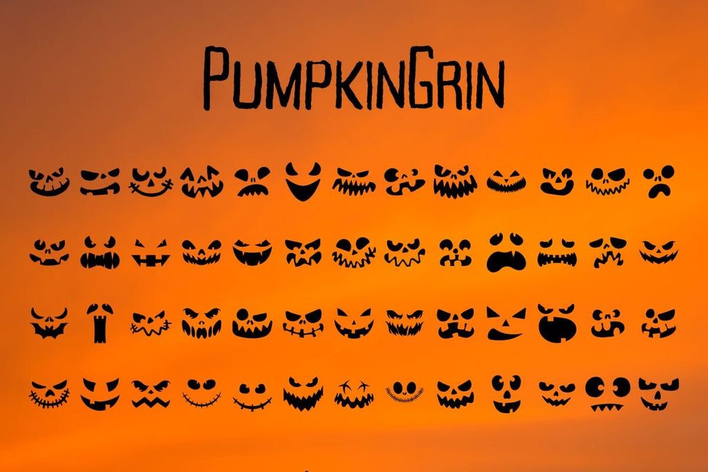 PumpkinGrin Dingbats Font - So Fontsy