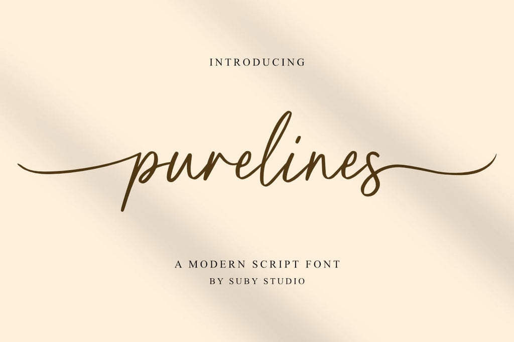 Purelines - Calligraphy Font - So Fontsy