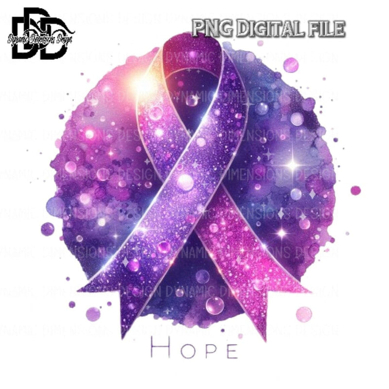 Purple Awareness Ribbon - So Fontsy