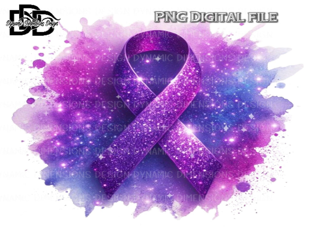 Purple Awareness Ribbon - So Fontsy