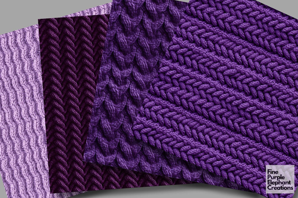 Purple Knit Fabric Texture Sublimation - So Fontsy