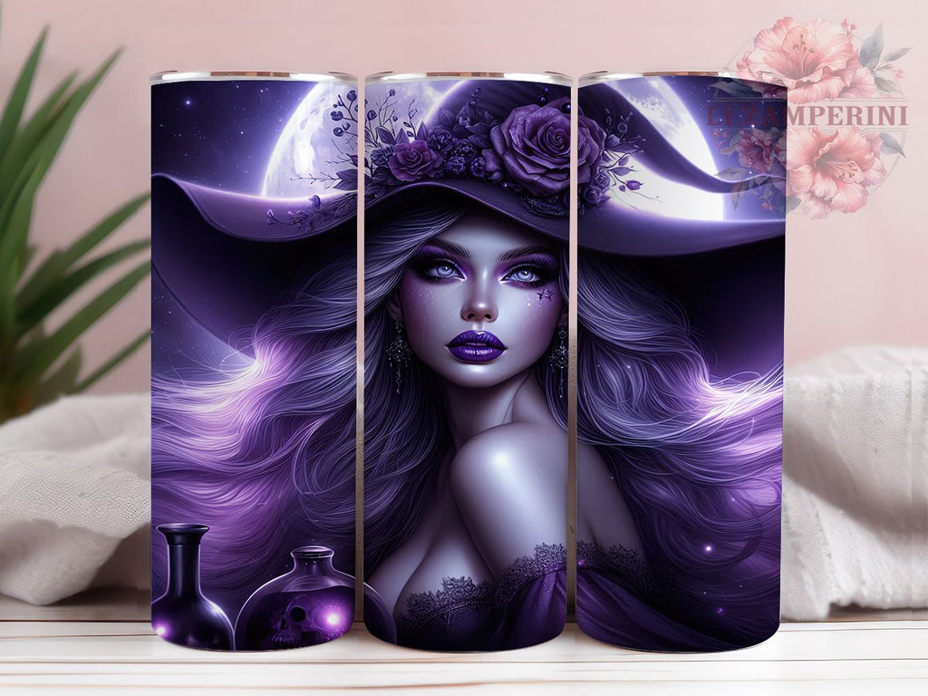 Purple Magic Witch Halloween Tumbler, Witchy Tumbler Wrap, 20oz ...