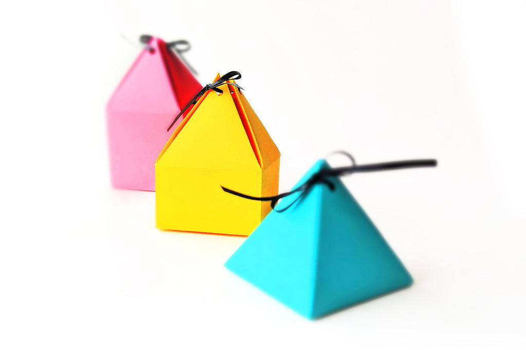 Pyramid Box with Ribbon Closure SVG - So Fontsy