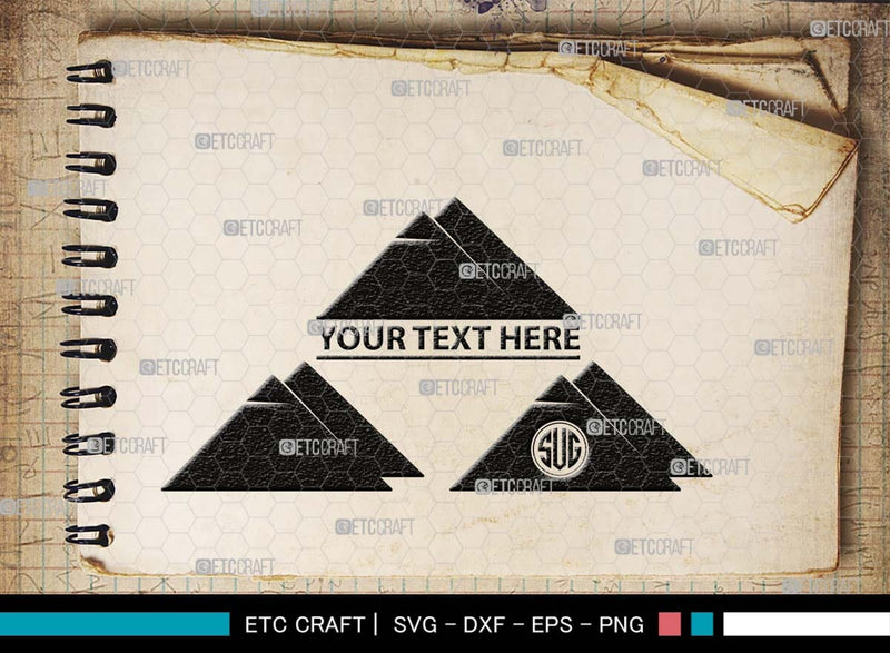Pyramid Monogram, Pyramid Silhouette, Pyramid SVG, Egypt Svg, Egyptian ...