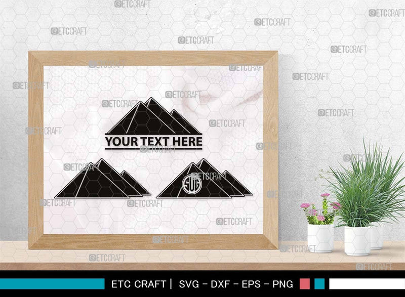 Pyramid Monogram, Pyramid Silhouette, Pyramid SVG, Egypt Svg, Egyptian ...