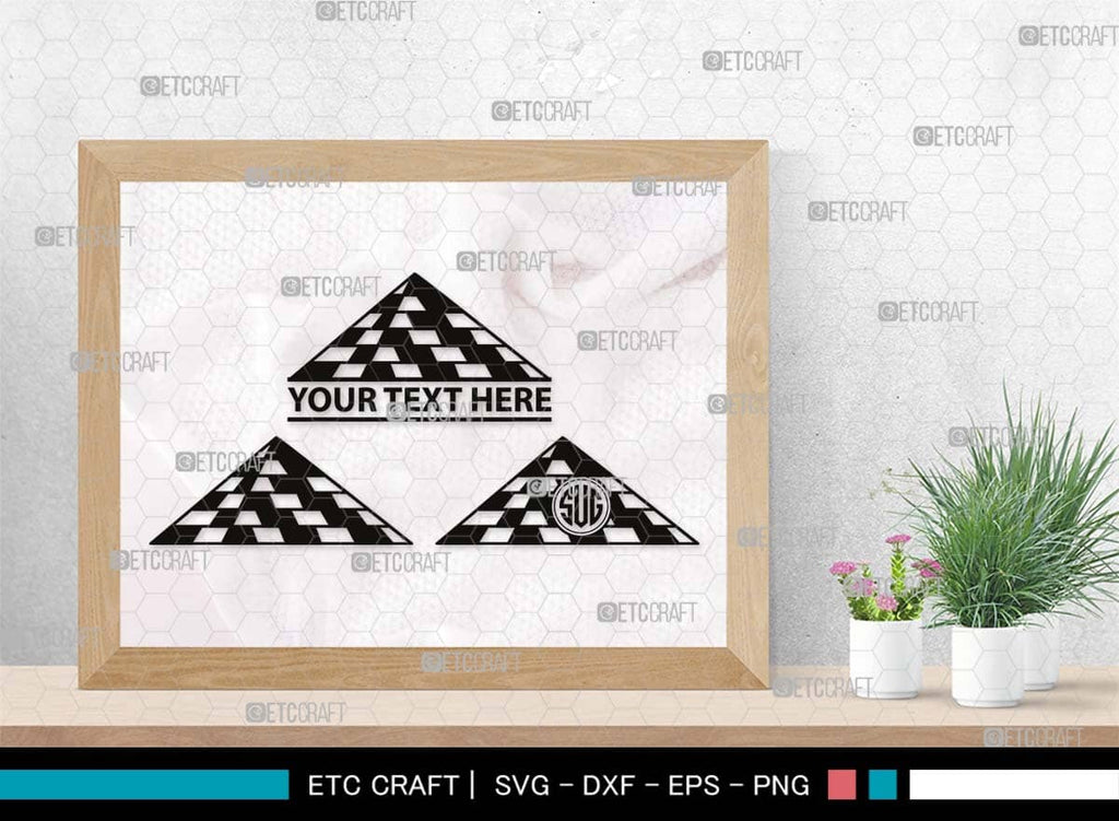 Pyramid Monogram, Pyramid Silhouette, Pyramid SVG, Egypt Svg, Egyptian ...
