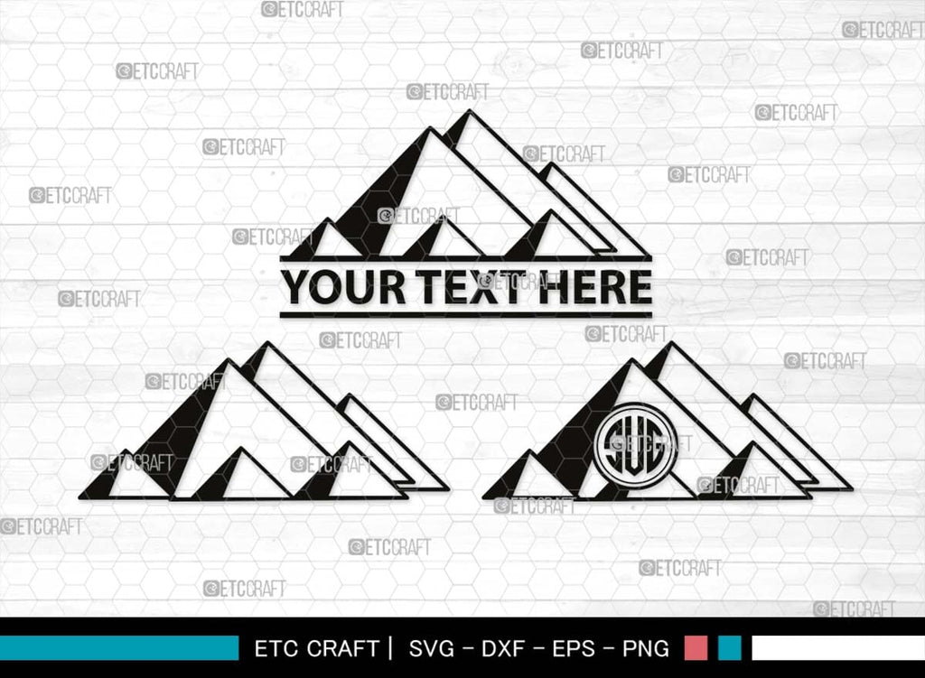 Pyramid Monogram, Pyramid Silhouette, Pyramid SVG, Egypt Svg, Egyptian ...