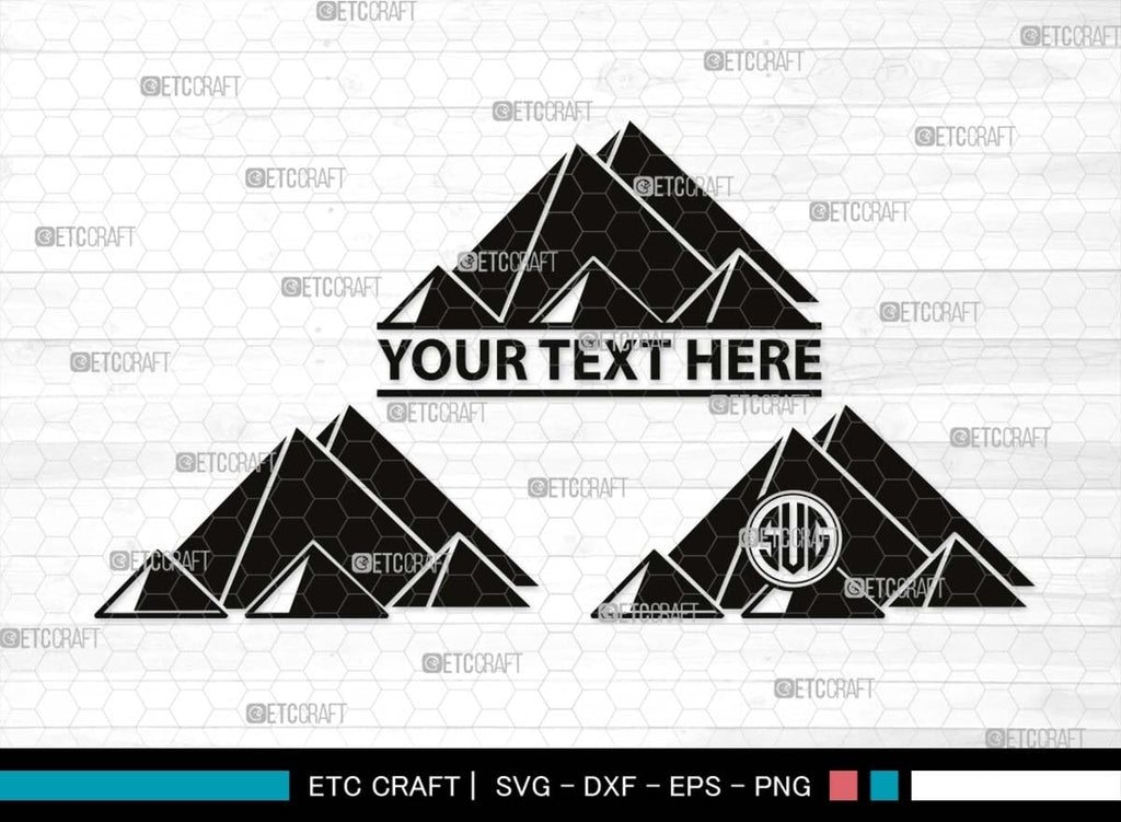 Pyramid Monogram, Pyramid Silhouette, Pyramid SVG, Egypt Svg, Egyptian ...