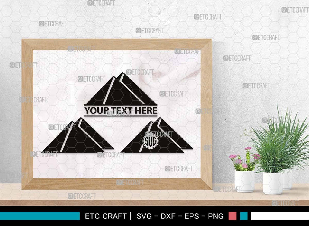 Pyramid Monogram, Pyramid Silhouette, Pyramid SVG, Egypt Svg, Egyptian ...